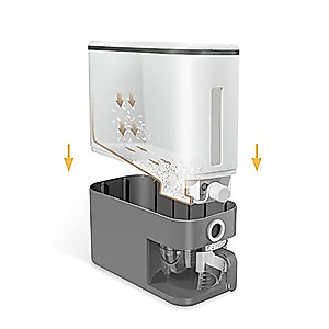 SEE SPRING 25 Lbs Rice Dispenser, Rice Container Storage with Lid, Cereal Dispenser Countertop Bin, Kitchen Storage Organizer for Dry Food Flour