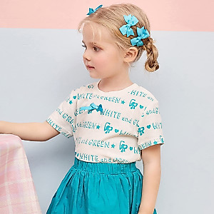 ALinmo 2" Baby Hair Clips Fully Lined Bows Tiny Alligator Clips for Infants and Toddlers in Pairs