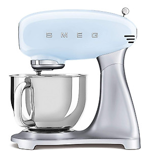 SMEG Stand Mixer and Pasta Roller/Cutter Set, Pastel Blue