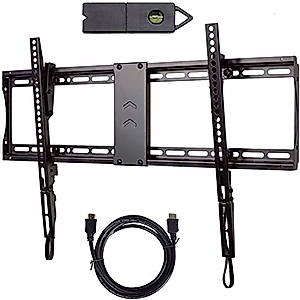 VideoSecu Mounts Tilt TV Wall Mount Bracket for Most 23"- 85" LCD UHD LED Plasma TV with 75X75 100x100 400x400 684x400 700x400mm, with Magnetic Stud Finder and HDMI Cable MF609B BXM