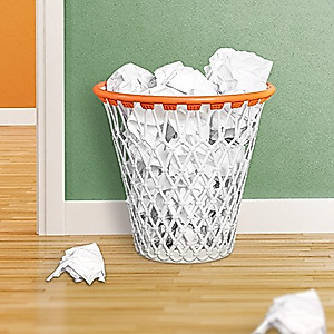 Balvi - Basket Wastebasket Quirky Design for Basketball Fans. Made in Very Strong Plastic. White Colour.