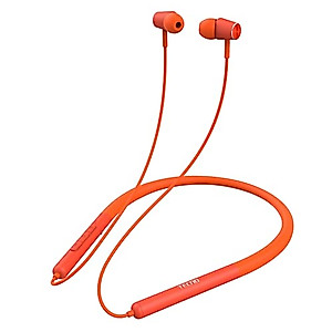 Tecno Magnetic Wireless Bluetooth Headphones, Bluetooth Earbuds Neckband with Microphone, Bluetooth 5.2 Wireless Earphones with Mic for Workout Running, Orange