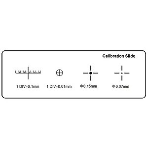 Microyn Microscope Stage Micrometer Calibration Slide (TCM-H) with 4-Scales and 0.01mm Line Resolution