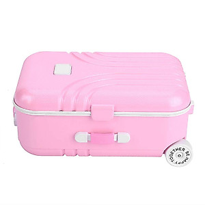 Liukouu Mini Suitcase Toy, Pink, Plastic, Rolling, Durable, for Children's Day & Birthday