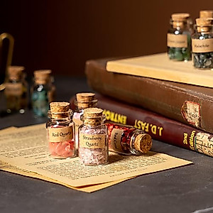 KHOCOEE 48pcs Different Crystals and Healing Stones, Gemstone and Crystals Bottles, Chakra Healing Crystals for Witchcraft, Great Choice for Gift, Collection and Home Decor