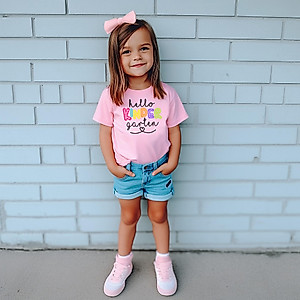 Olive Loves Apple Hello Kindergarten First Day of School Gift Back to School Mauve Shirt 5/6