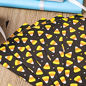 Shindel 54PCS Halloween Goodie Bag, Halloween Bags with Stickers Candy Corn Goodie Bags Candy Treat Bags for Kids Parties Gifts