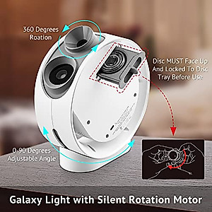 LaView Galaxy/Star Projector, Adjustable HD Projector with 130 ft² Projection Area, with Changing Nebula, Auto-Off Timer, Remote Control, for Home Decoration/Bedroom Night Light, 2 Replaceable Discs