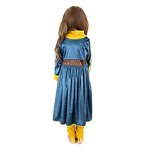 Little Adventures Deluxe Alpine Princess Dress up Costume (Medium Age 3-5) - Machine Washable Child Pretend Play and Party Dress with No Glitter
