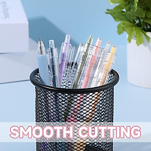 Dimeho Knife Pen Craft Cutting Tool, 7Pcs Student Utility Paper Pen Cutter Retractable Precision Paper Cutting Carving Tools Cartoon Pattern Art Utility Hobby Knife Pen for DIY Crafting Scrapbooking