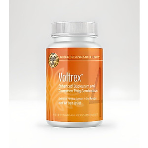 Voltrex Ligament and Spinal Cord Inflammation Relief for Dogs by Gold Standard Herbs, All Natural Bupleurum and Cinnamon Twig, 85 gram powder, White