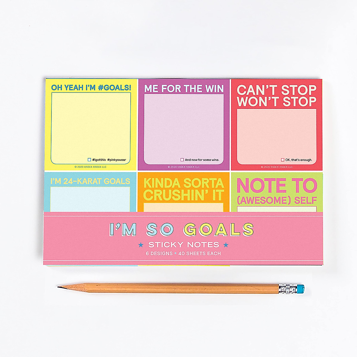 Knock Knock Im So Goals Sticky Packet Set