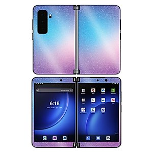 MightySkins Glossy Glitter Skin Compatible with Microsoft Surface Duo 2 - Royal Haze | Protective Durable High-Gloss Glitter Finish | Easy to Apply, Remove and Change Style | Made in The USA