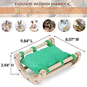 JanYoo Guinea Pig Bed Hideout for Cage Accessories and Toys Hammock Bunnies Bearded Dragon