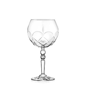 Barski Gin Tonic Glass - Wine Glass - Cocktail - Coupe - Goblet Glass - Set of 6 Crystal Glasses - Glass - Beautifully Designed Goblets - Each Glass is 19.4 oz Made in Europe