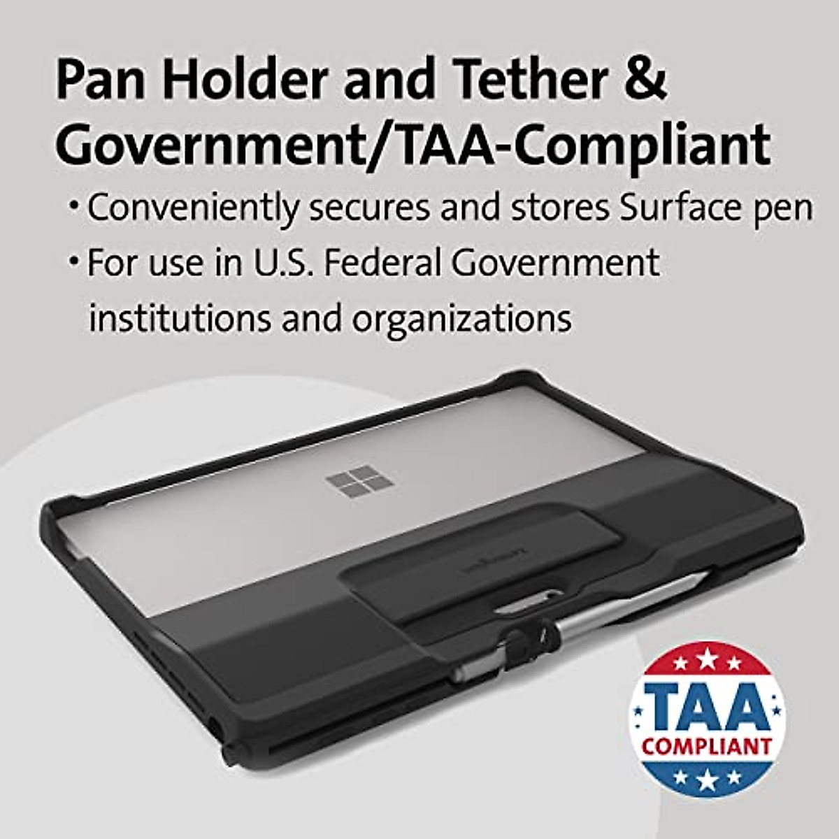 Kensington Blackbelt 2ND Degree Rugged Case for Surface Pro 7, 7+, 6, 5, & 4 - Black (K97950WW)