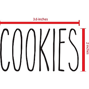 Vinyl Sticker Decal for Dishware Variety of Words to Choose From (Sticker Only) (Cookies)