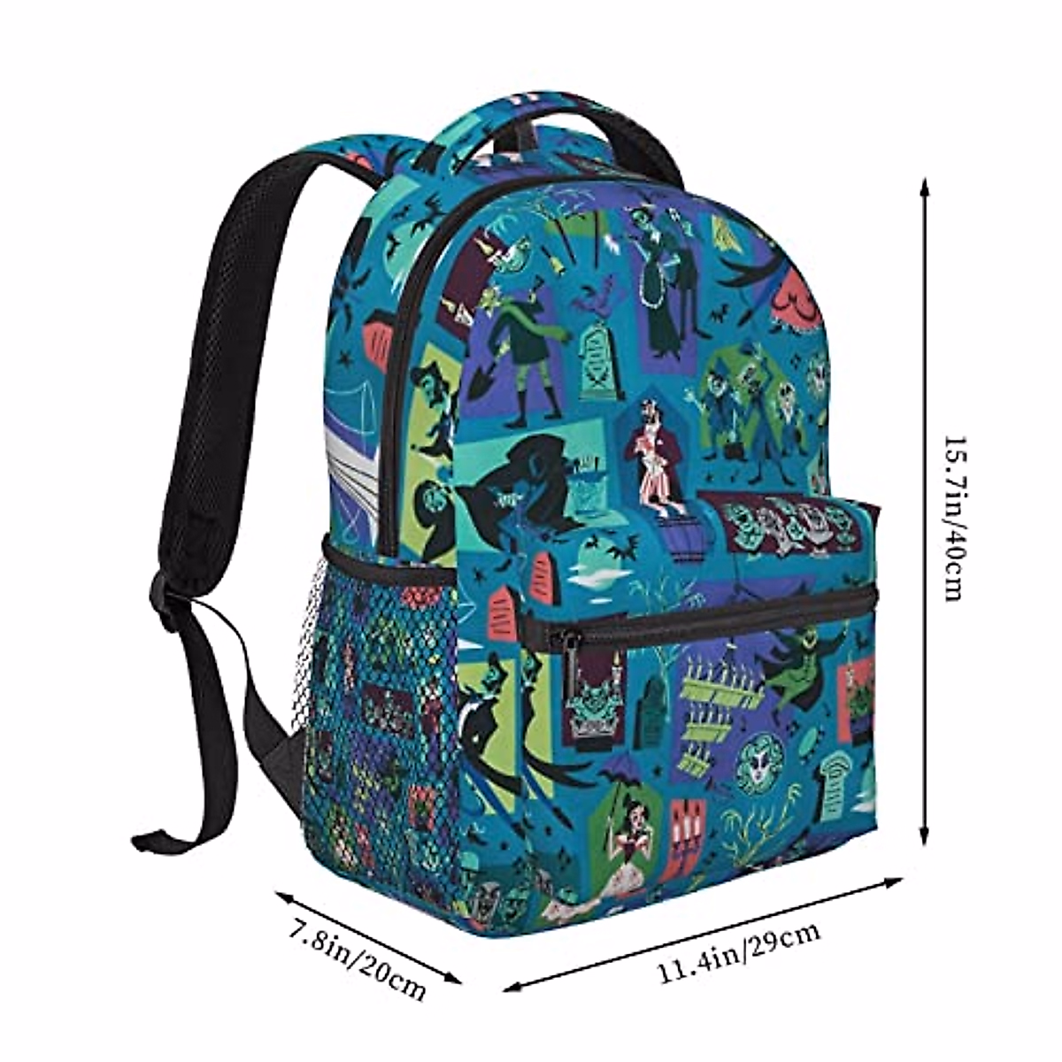 lxiygzu Haunted Mansion Backpack For Girls Boys Cute Back Pack School Backpack Women Men School Book Bag Lightweight Schoolbag Laptop Bag Travel Hiking Daypack