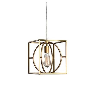 Kenroy Home 93882GLD Adele 1 Light Swag Pendant with Gold Finish, Modern Style, 11" Height, 9" Width, 9" Depth