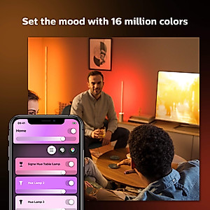 Philips Hue White & Color Ambiance Signe Table Lamp, works with Amazon Alexa, Apple HomeKit and Google Assistant, Table Lamp (OLD VERSION)