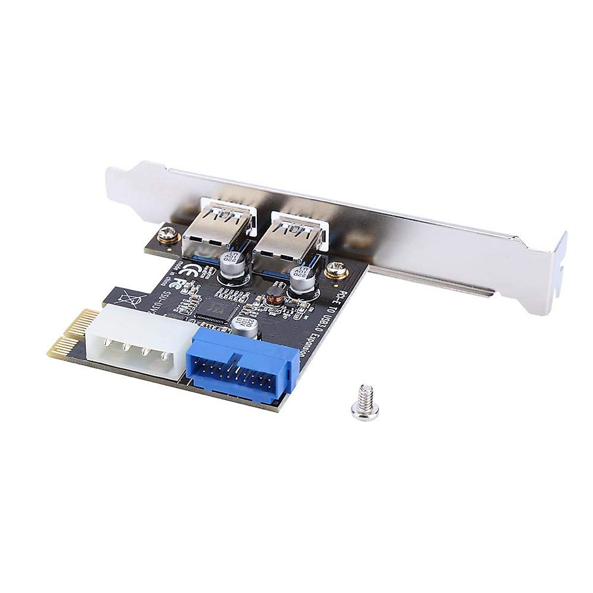 PCI-E to 2 USB 3.0 Hub Port PCI Expansion Card Adapter with Front 20-PIN Interface