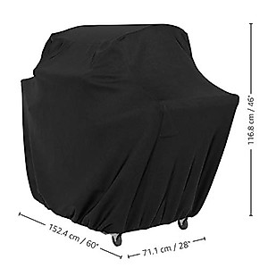 Amazon Basics Gas Grill Barbecue Cover, 60 inch /M, Black