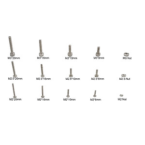 HVAZI 480pcs Metric M2 M2.5 M3 Stainless Steel Hex Socket Head Cap Screws Nuts Assortment Kit