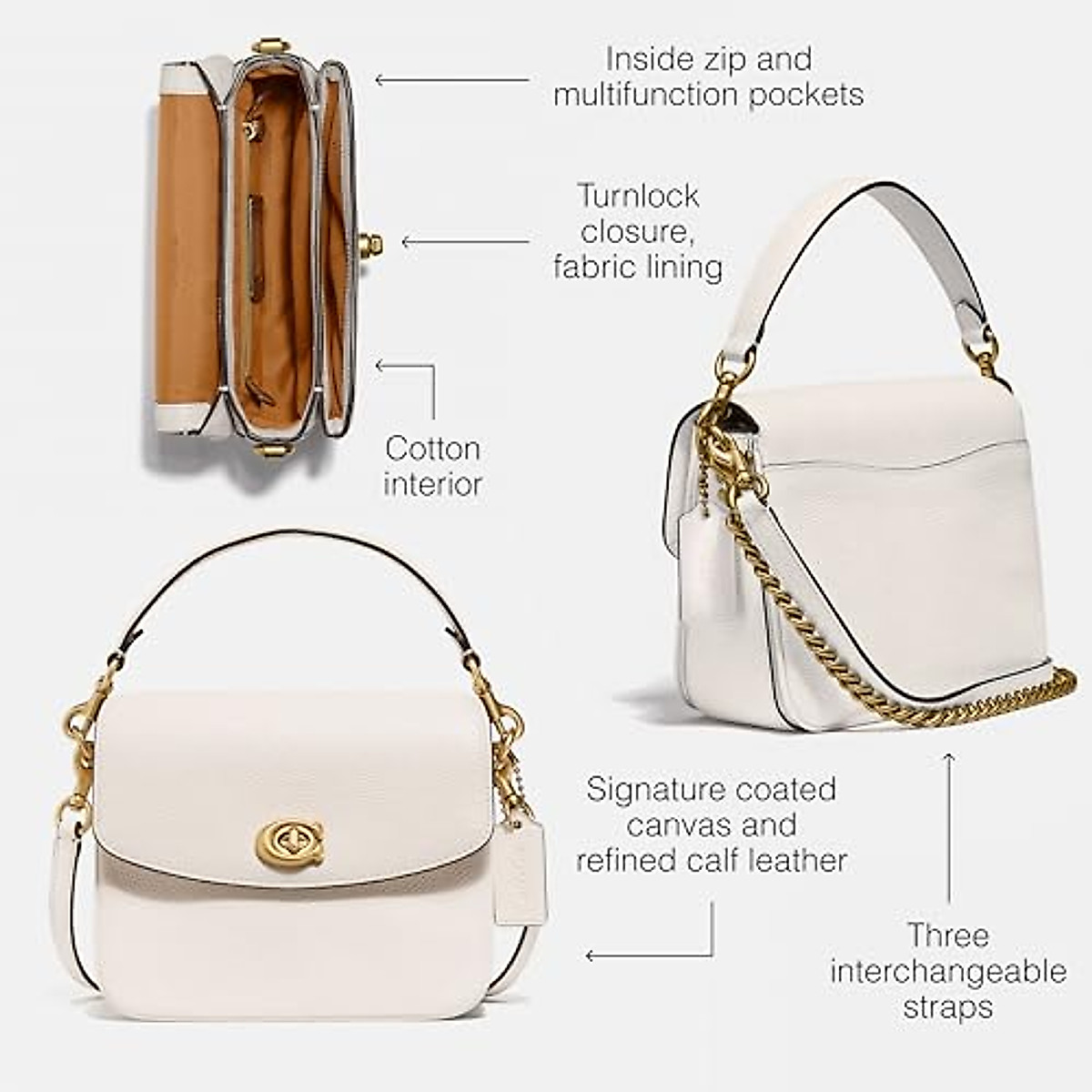 Coach Polished Pebbled Leather Cassie Crossbody 19