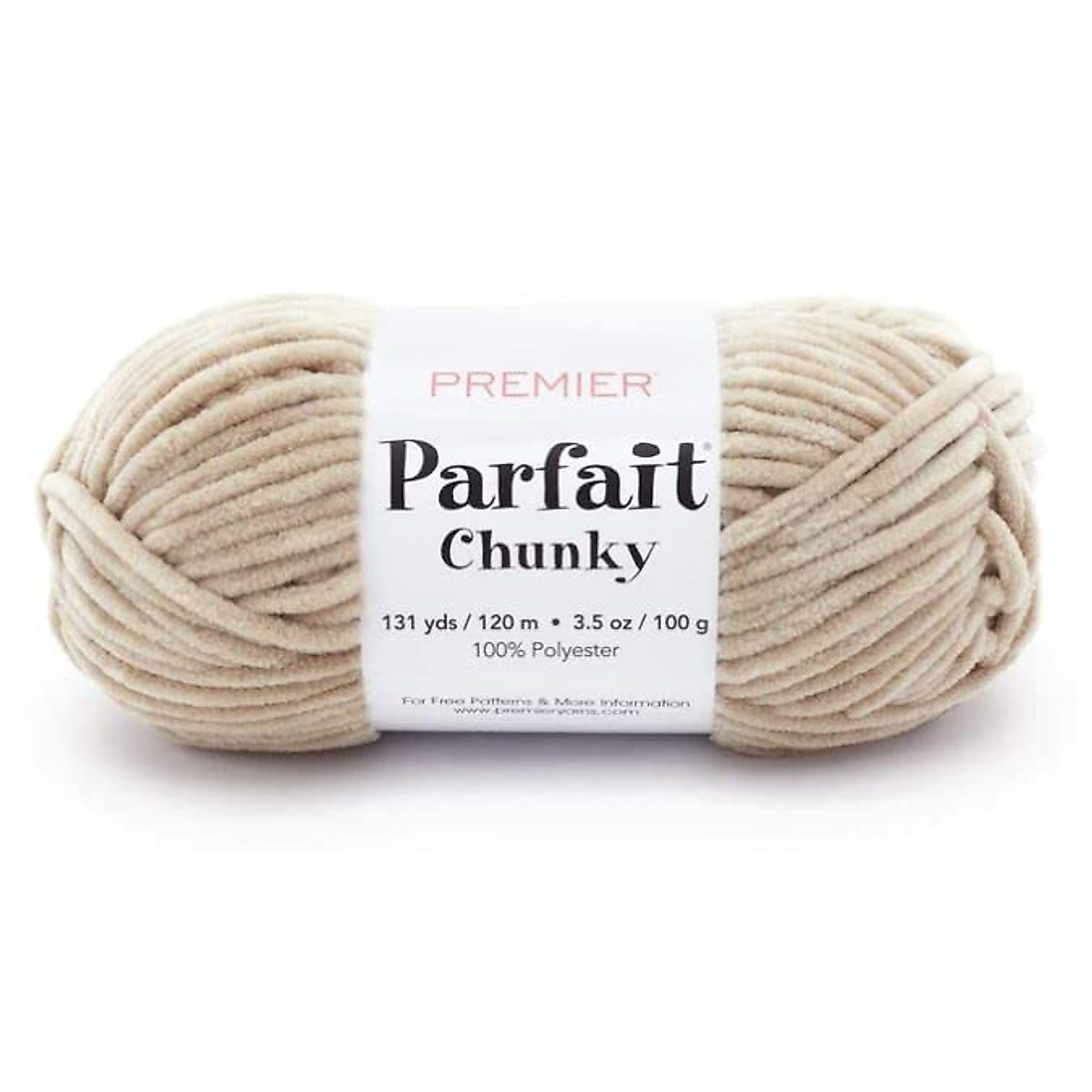 Premier Yarns Parfait Chunky - 3.5 Oz - #6 Super Bulky Weight - 3 Pack Bundle with Bella's Crafts Stitch Markers (Toffee)