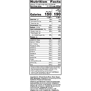 Rice Chex Gluten Free Breakfast Cereal, Made with Whole Grain, Family Size, 18 oz