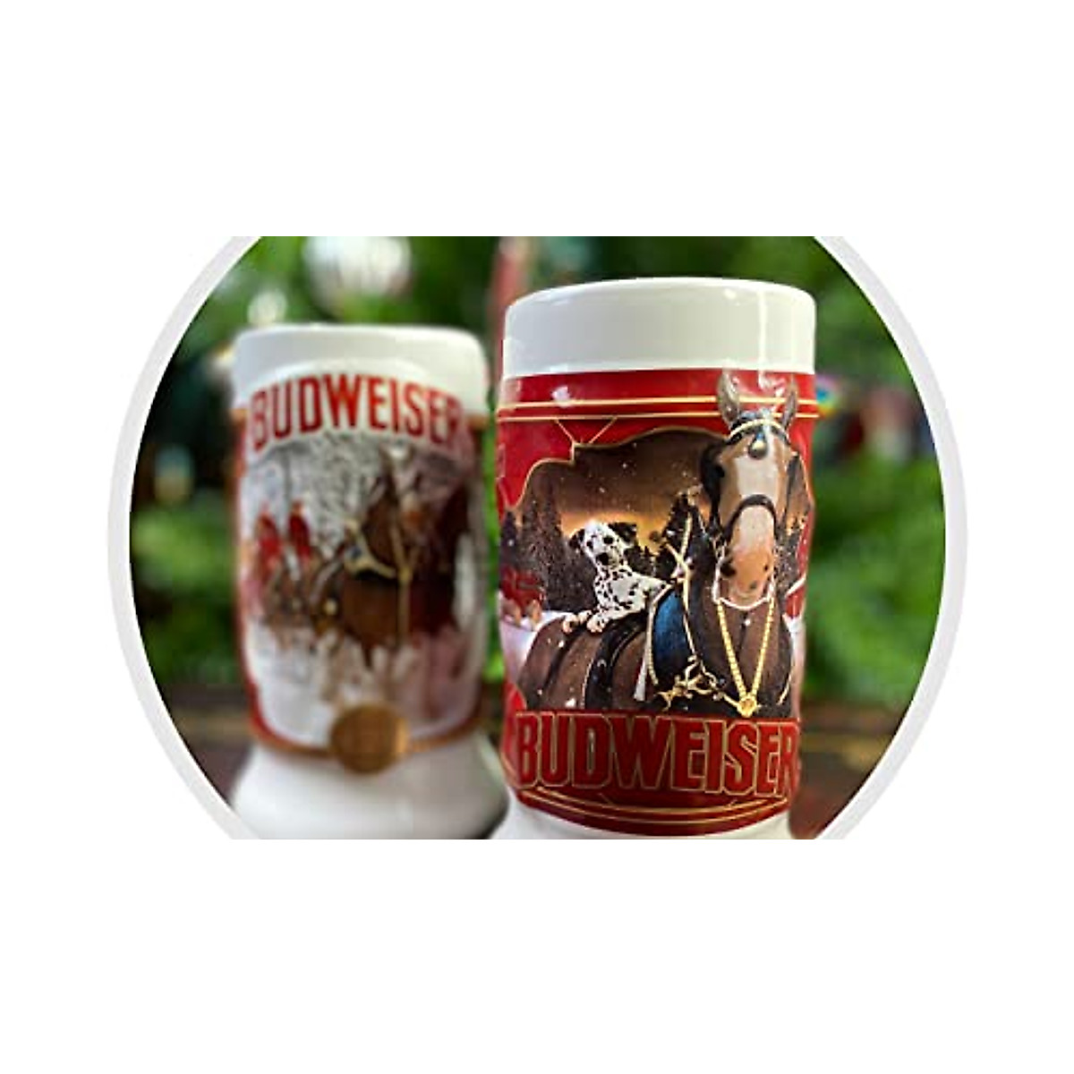 2022 Budweiser Limited Edition Collectors SERIES #43 Clydesdale Holiday Stein - Ceramic Beer Mug - Christmas Gift for Men, Father, Husband - Collectable Room Decor for Den, Man Cave, Home Bar
