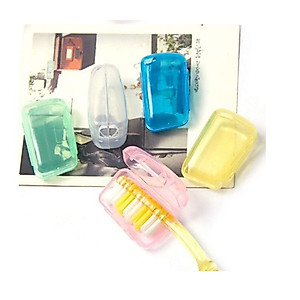 OUNONA 30pcs Toothbrush Head Cover Portable Toothbrush Cap Protective Case for Outdoor Travel Camping (Random Color)