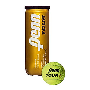 Penn Tour Tennis Balls - Extra Duty Felt Pressurized Tennis Balls - 1 Can, 3 Balls