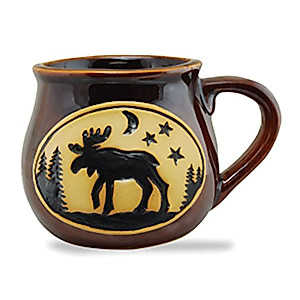 Cape Shore Bean Pot Coffee Tea Mug Cup - Moose Gifts for Birthday Christmas, 16 Oz