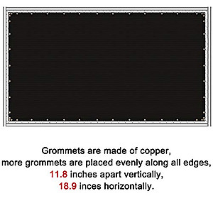 Sunnyglade 6 feet x 50 feet Privacy Screen Fence Heavy Duty Fencing Mesh Shade Net Cover for Wall Garden Yard Backyard (6 ft X 50 ft, Black)