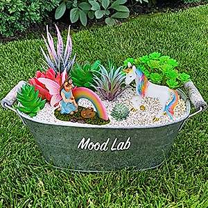 Mood Lab Fairy Garden - Unicorn Rainbow Set of 2 pcs - Miniature Figurines & Accessories Kit
