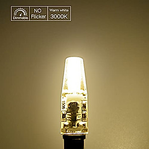 G4 Led Bulb Dimmable 2W Warm White 3000K,AC/DC12V-24V 1505 COB Led Light Bulbs Equivalent to 20W T3 JC Type Bi-Pin G4 Base Halogen Bulb(6 Pack)