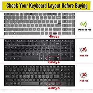 Keyboard Cover for 15.6 Dell Inspiron 3510 3511 3515 3525 3530 3535 5510 5515 5518 7510, Inspiron 16 7610, Vostro 15 3510 5510 5515, Latitude 3520, Inspiron 15 3000 5000 7000 (Not Fit Dell G5 G15)