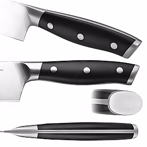 Klaus Meyer Stahl High Carbon Exclusive German Steel 8 inch Bread Knife (Black)