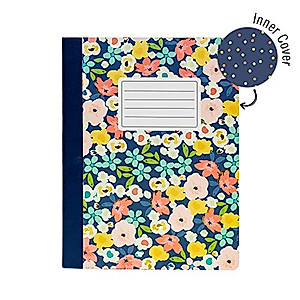 Pukka Pad, Carpe Diem Composition Notebooks - 3 Pack of Journals Featuring 140 Pages of College Ruled 80GSM Paper with Sturdy Cover Stock - 9.75 x 7.5in - Floral Love