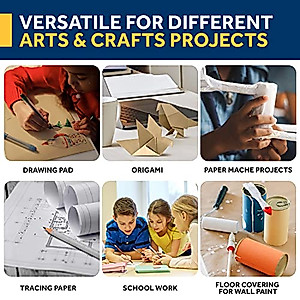 Brown Jumbo Kraft Paper Roll - 18" x 2100" (175') Made in The USA - Ideal for Packing, Moving, Gift Wrapping, Postal, Shipping, Parcel, Wall Art, Crafts, Bulletin Boards, Floor Covering, Table Runner