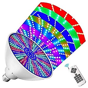 MOSELNY 120V Pool Led Bulb for Inground Swimming Pool 40W Color Changing Led Pool Light with Remote Control Super Bright LED RGB Pool Bulb for Pentair & Hayward Light Fixture E26 Base