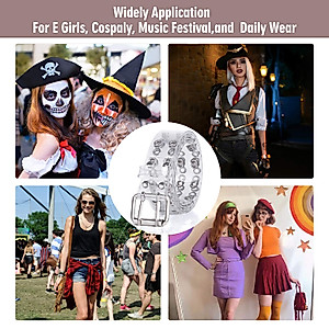 WERFORU Ladies Clear Double Grommet Belts With Holes for Teens Girls Transparent Punk Waist Belts for Jeans Shorts Thanksgiving Day(pants size below 35”,silver)