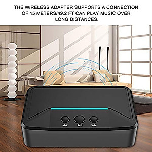 Jopwkuin Bluetooth 5.0 Receiver, NFC Near Field Pairing Perfect Sound Quality BT Receiver Long Range for AV Audio for Playing Music