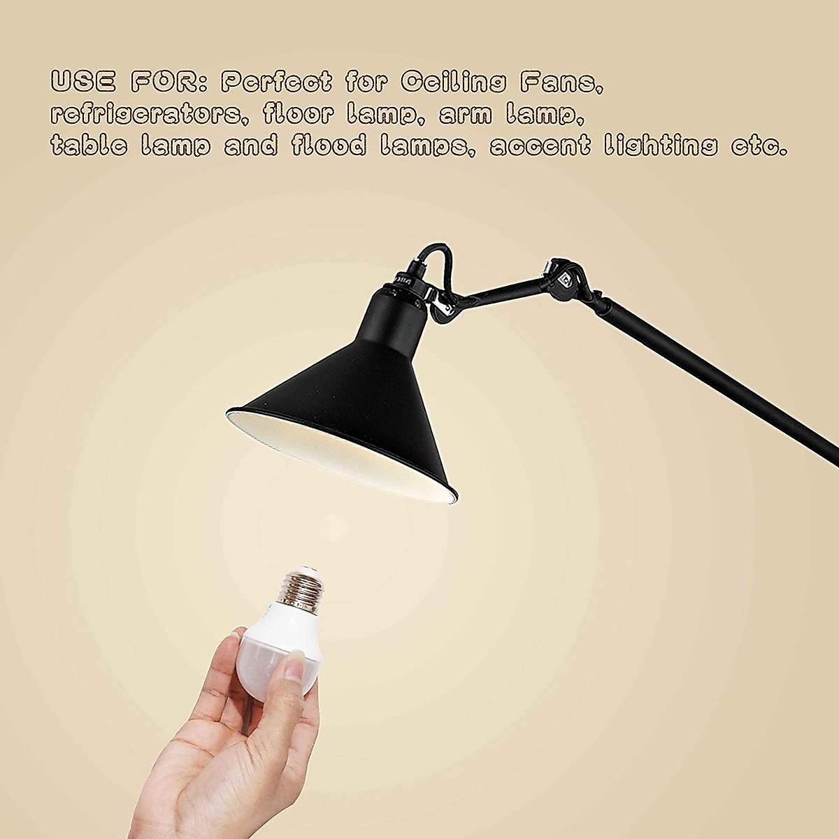 WELLHOME A15 LED Bulbs, 40W Eqv. E26 Base Bulb， 4W, Soft White 3000K, for Home & Ceiling Fans，Non-Dimmable，6-Pack.