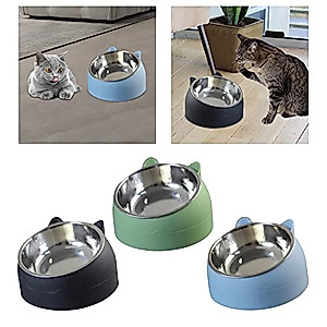MagiDeal 3X Metal Raised Puppy Cat Dog Bowls Container Water Food Feeder Pet Feeder Pets Supplies , Green and Blue