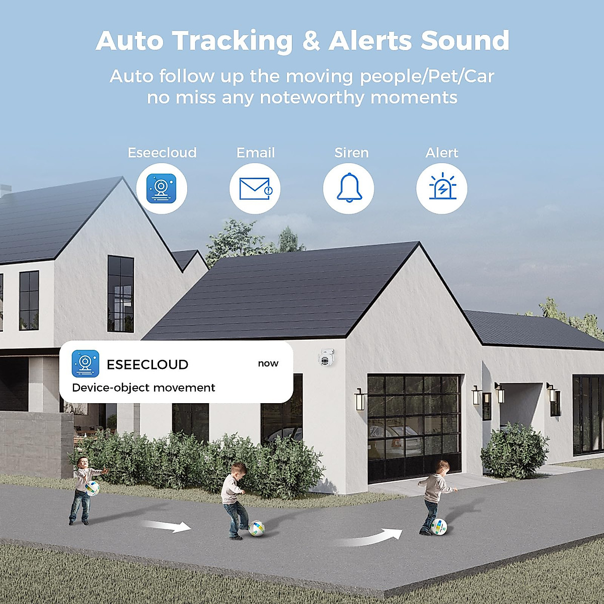 Hiseeu 4MP Security Camera,10X Zoom Dual-Lens Security Wireless Camera, 2 Ways Audio/ IP65 Waterproof,PTZ Outdoor Surveillance Camera Compatible with Alexa/Wireless Cameras System