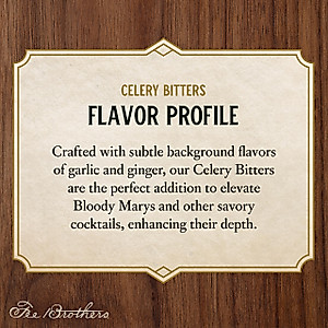 Fee Brothers Celery Cocktail Bitters - Aromatic Cocktail Mixer & Concentrated Flavoring, Gluten Free, Vegan-Friendly, 5 fl oz