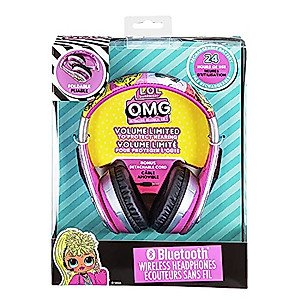 eKids LOL Surprise Kids Bluetooth Headphones, Wireless Headphones with Microphone Includes Aux Cord, Volume Reduced Kids Foldable Headphones for School, Home, or Travel