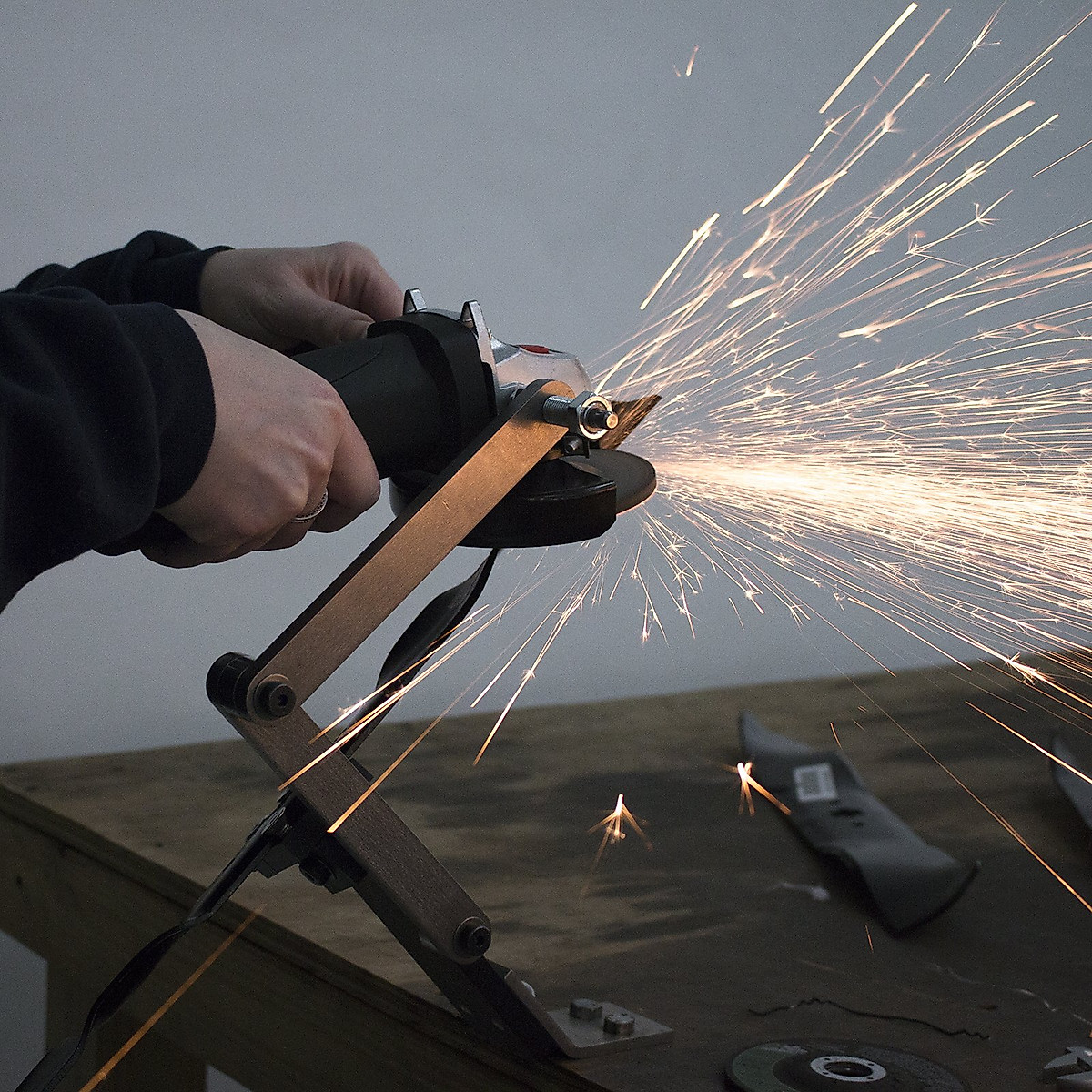 All American Sharpener Model 5005 Gen 2 (15°-45° Adjustable Lawn Mower Blade Sharpener for Right and Left Hand Blades)…